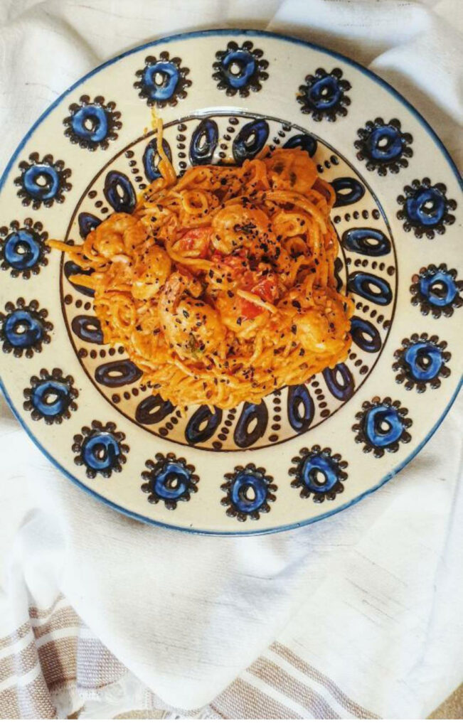 Paste cu sos cremos de creveti si rosii - Diva in Bucatarie