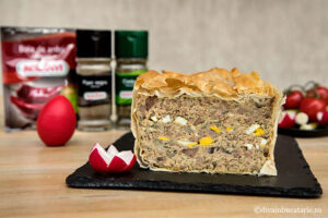 Drob de curcan cu ciuperci in foi de placinta - Diva in Bucatarie