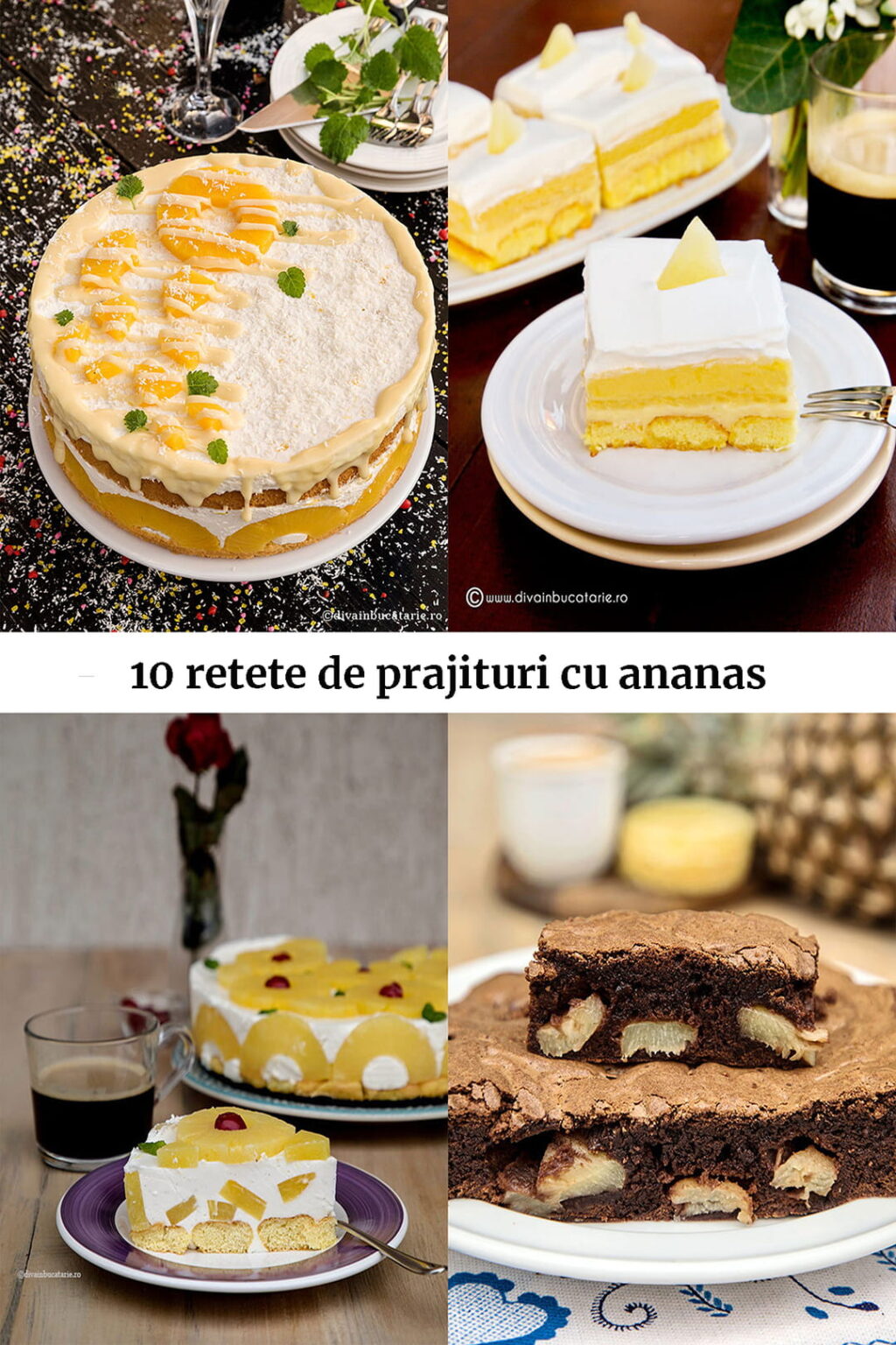 10 retete de prajituri cu ananas